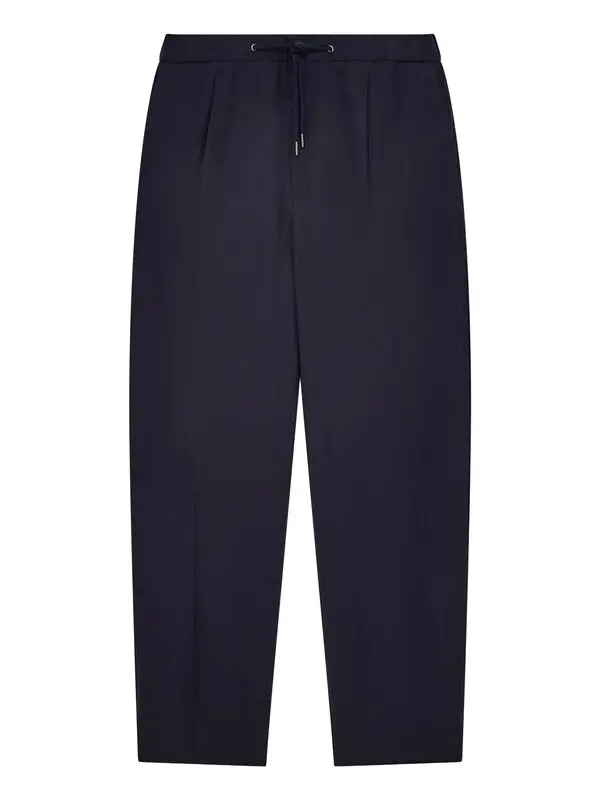 Giorgio Armani Pure Linen Canvas Trousers - Blue