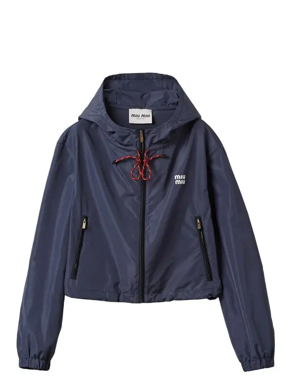 Miu Miu Technical Fabric Blouson Jacket - Navy