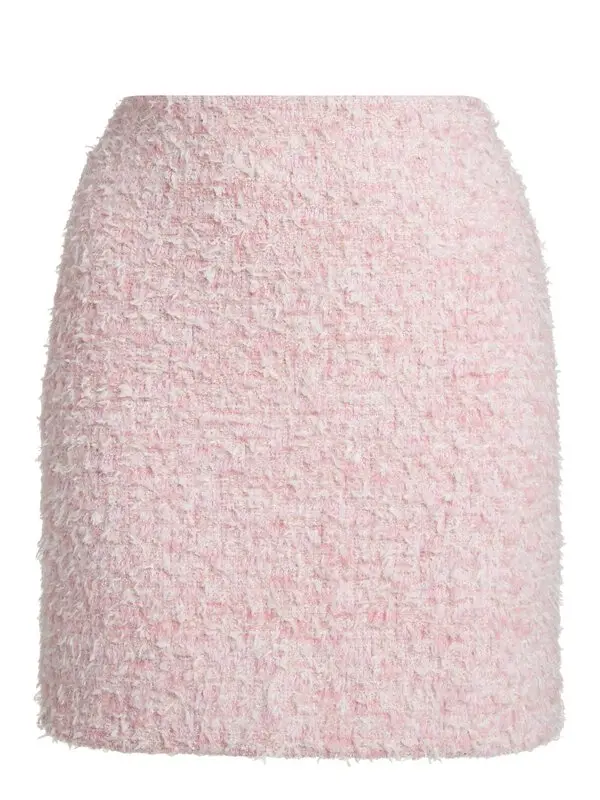 Balenciaga Cotton Tweed Mini Skirt - Pink