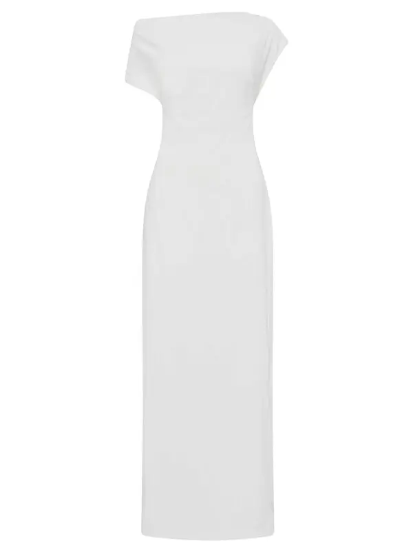 ST. AGNI Asymmetric Maxi Dress - Silver