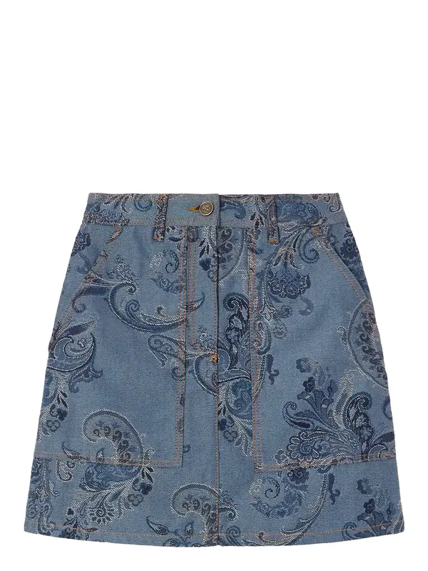 Etro Jacquard Mini Skirt - Blue