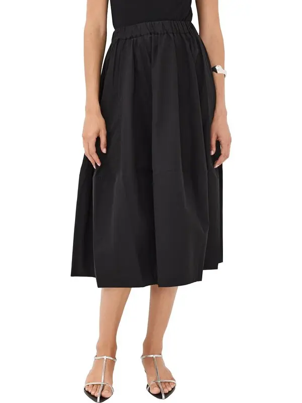 Co Bubble Midi Skirt - Black