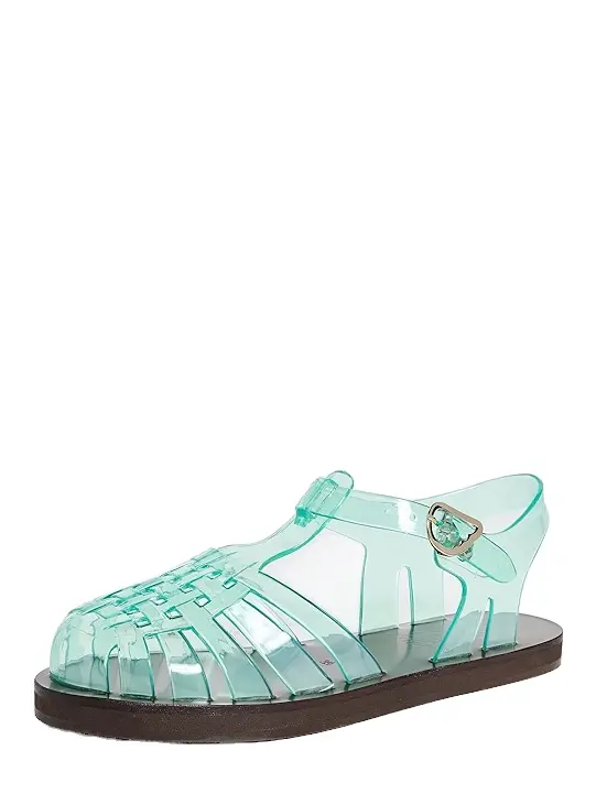 ANCIENT GREEK SANDALS Homeria Jelly Sandals - Clear Aqua