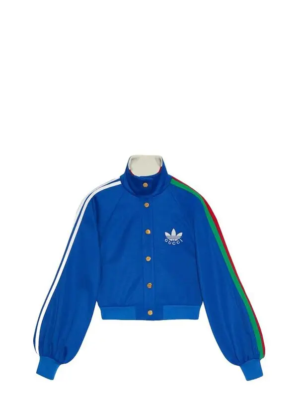 Gucci X Adidas Cropped Jacket - Blue