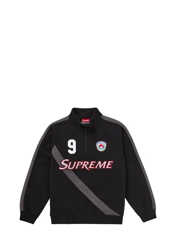 Supreme Equipe Half Zip Sweatshirt - Black