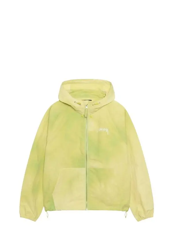 StÜssy Beach Shell Wave Dye Hooded Sweatshirt - Lime