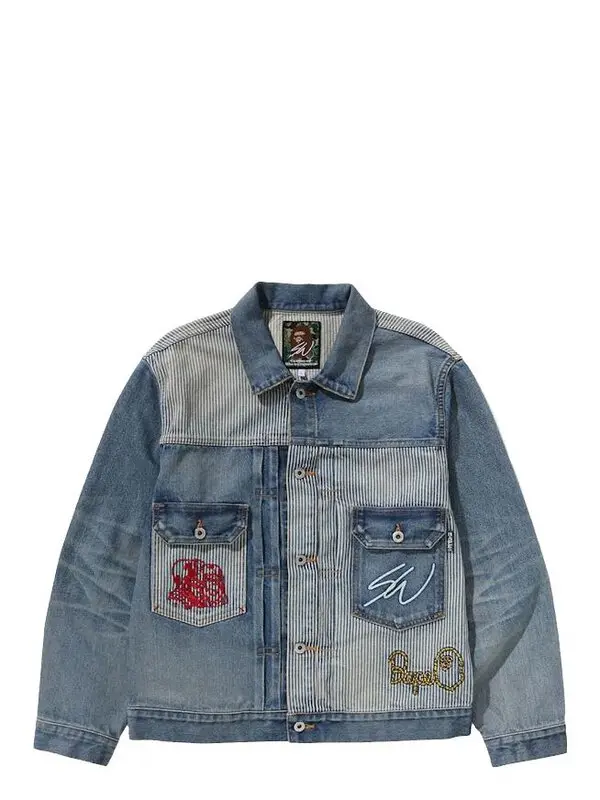 BAPE X Sean Wotherspoon Embroidery Denim Jacket - Indigo