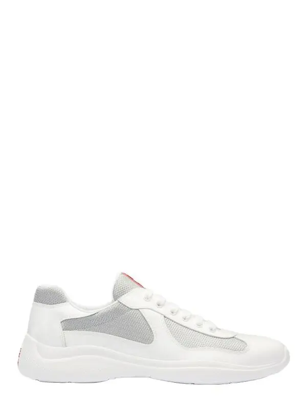 Prada Americas Cup Sneakers - White/silver/red