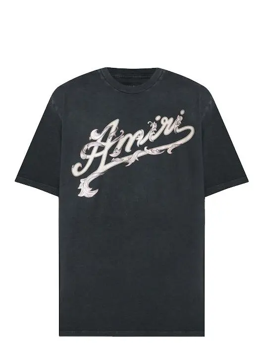 Amiri Filigree Tee Shirt - Black