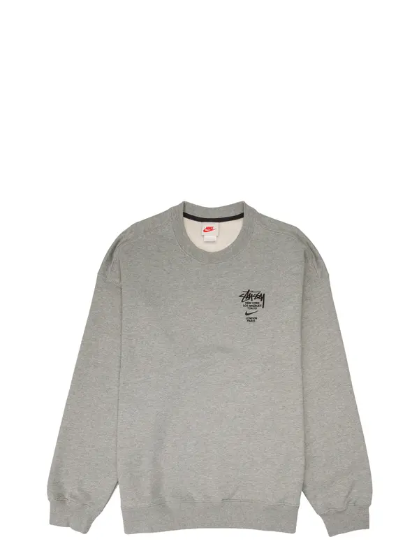 Nike X Stussy International Crewneck Sweatshirt - Heather Grey