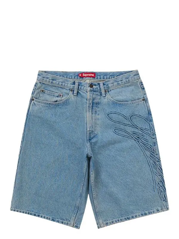 Supreme Baggy Denim Short - Washed Indigo