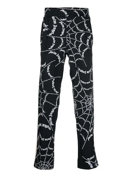 Palm Angels Spider Web Classic Track Pants - Black/white
