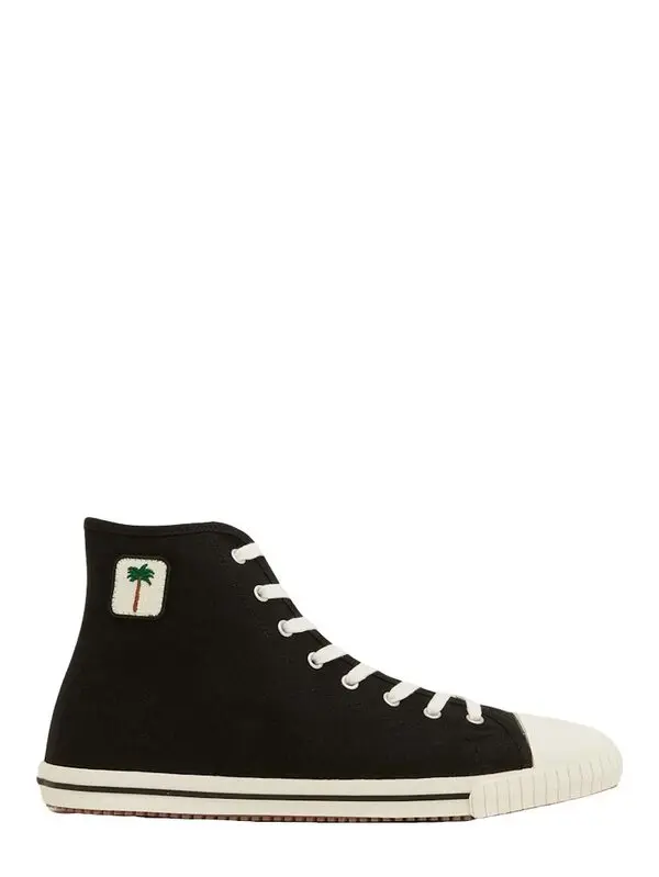 Palm Angels High-top Vulcanized Sneakers - Black/white