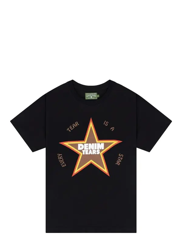 DENIM TEARS Every Tear Is A Star Tee Shirt - Black