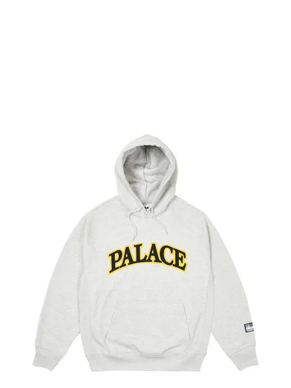 PALACE Arc Applique Hood - Grey Marl