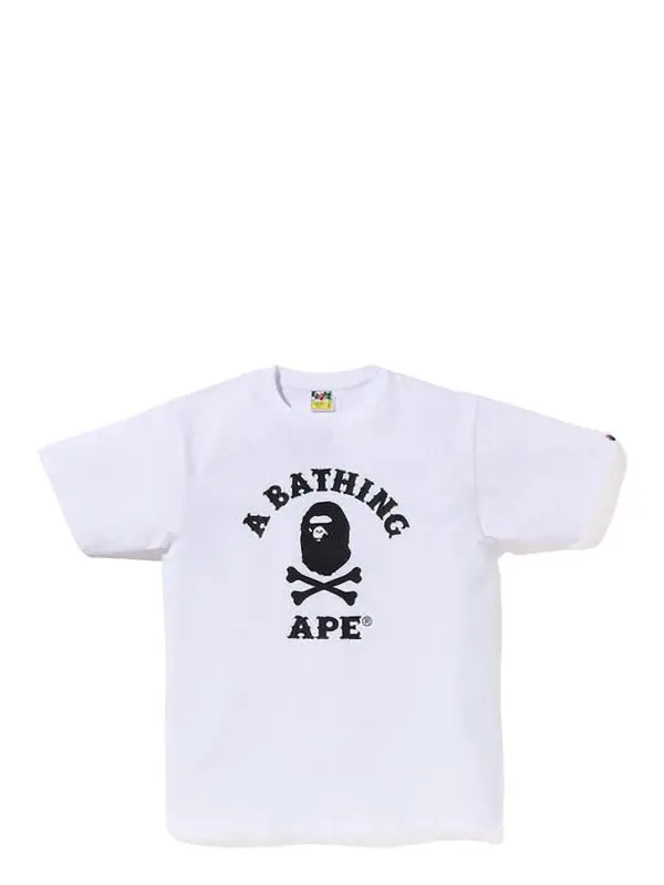A BATHING APE Captain Ape Crossbone Tee Shirt - White