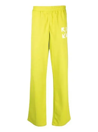 Off-White Arrowsmotif Slim Fit Track Sweatpants - Lime Green