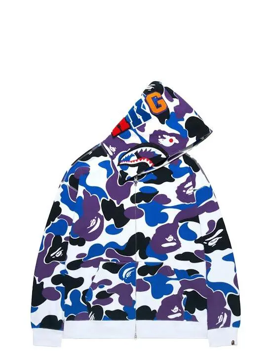 BAPE 18th Anniversary Hong Kong Shark Full Zip Hoodie - Purple