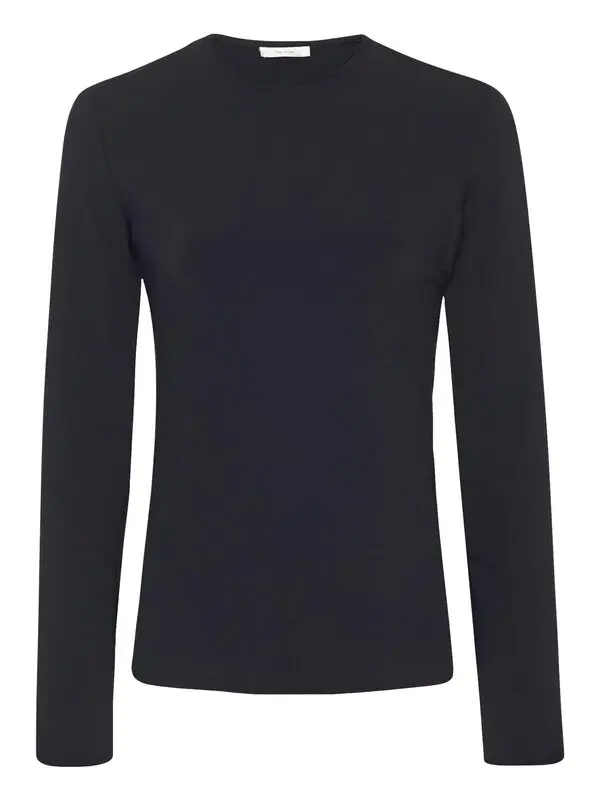 THE ROW Sherman Long-sleeve T-shirt - Black
