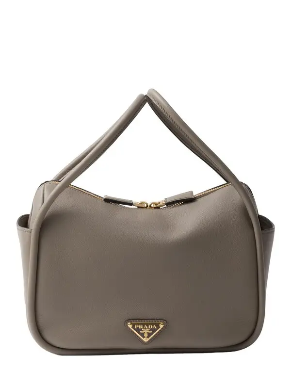 Prada Leather Handbag - Grey