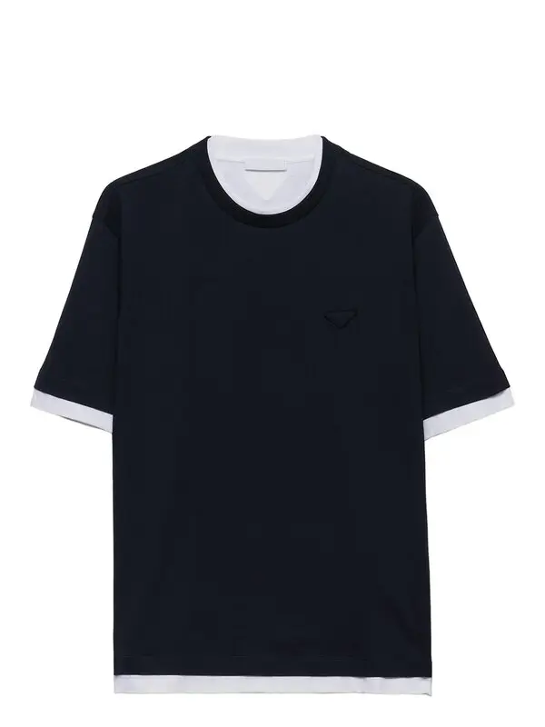 Prada Cotton T-shirt - Navy
