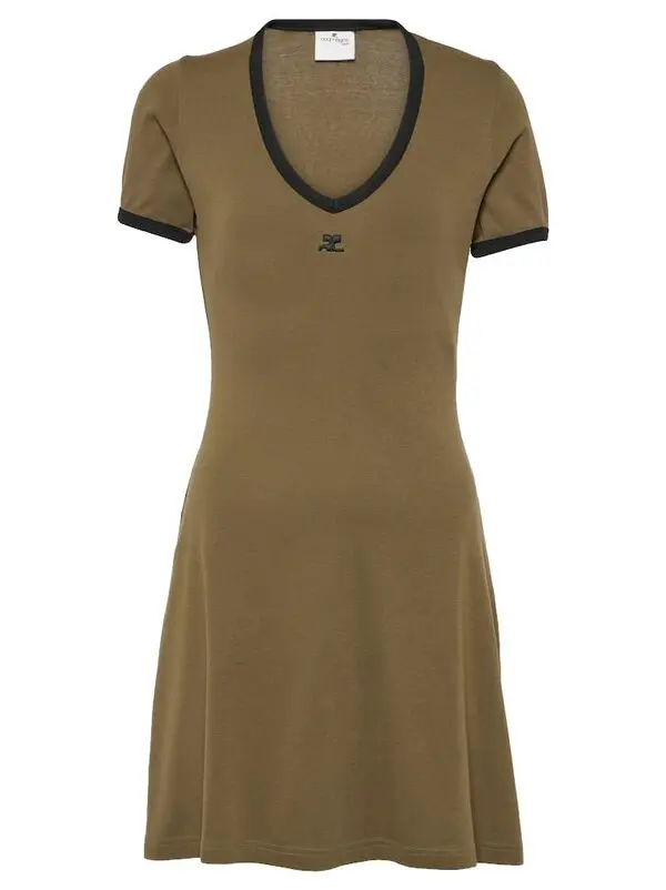 COURREGES Courrèges Cotton Jersey Minidress - Brown