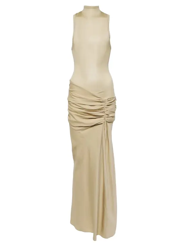 Christopher Esber Fusion Ruched Maxi Dress - Grey