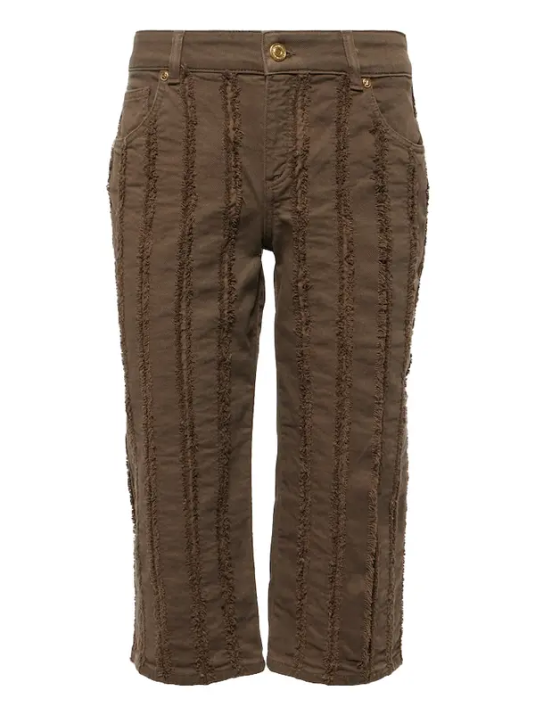 Blumarine Low-rise Cropped Pants - Brown
