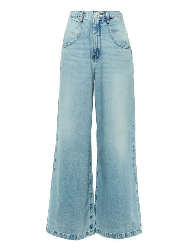FRAME The Skater High-rise Wide-leg Jeans - Blue