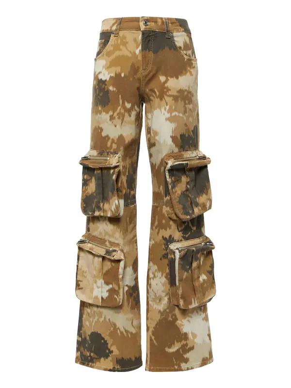 Blumarine Camouflage Cargo Trousers - Pink