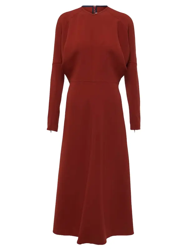 Victoria Beckham Dolman Cady Midi Dress - Red