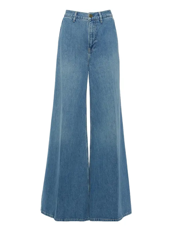 FRAME Extra Wide Leg High-rise Jeans - Blue