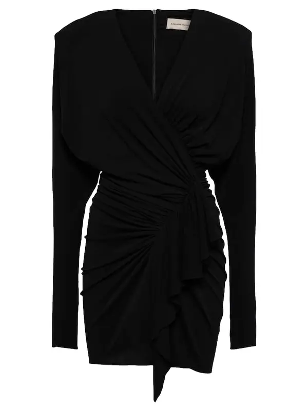 Alexandre Vauthier Draped Jersey Minidress - Black
