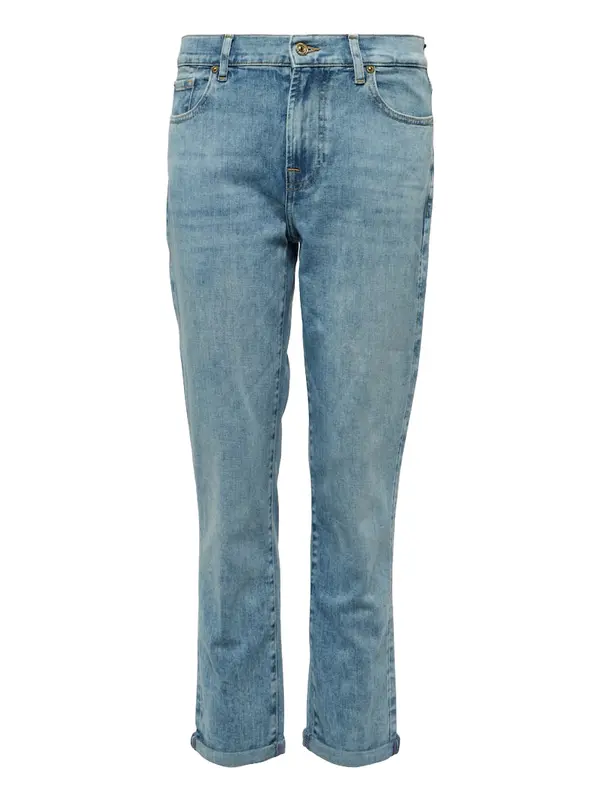 7 For All Mankind Josefina Mid-rise Slim Jeans - Blue