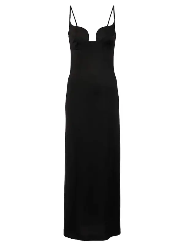 Galvan Nouveau Bustier Maxi Dress - Black