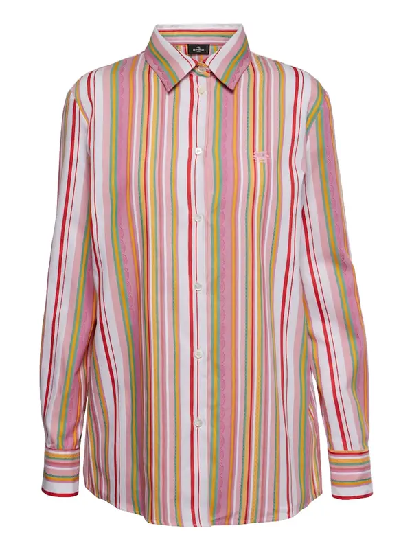 Etro Striped Cotton Shirt - Multicoloured