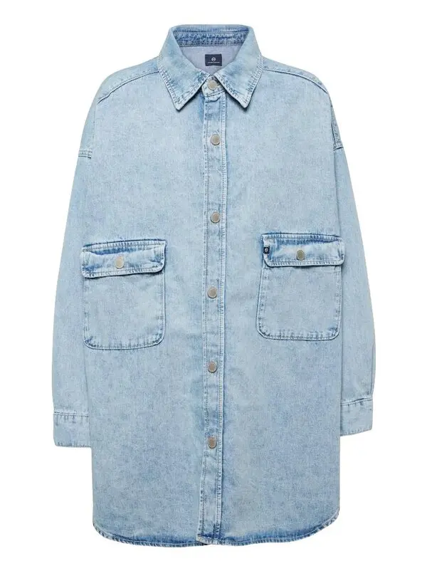 Ag Oversized Denim Jacket - Blue