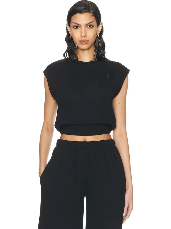 Eterne Sleeveless Crewneck Top - Black