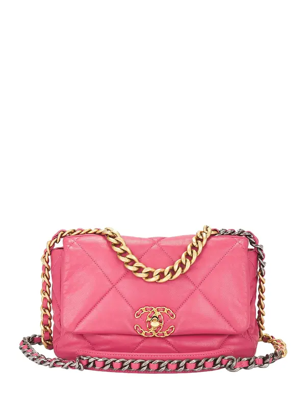 Chanel Lambskin 19 Flap Bag - Pink