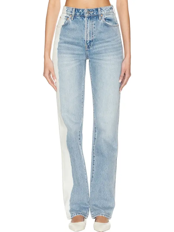 GRLFRND Sara Super High-rise Straight Jeans - Sunset Peak