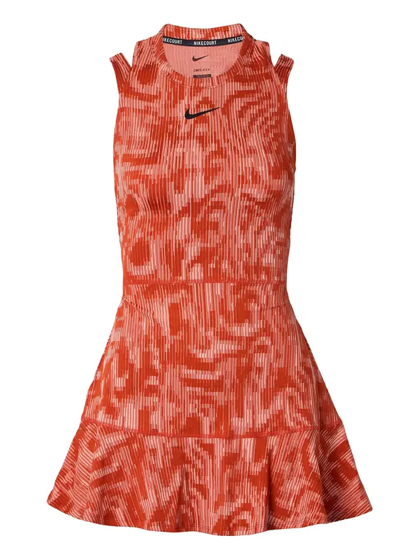 Nike Slam Printed Dri-fit Tennis Dress - Red