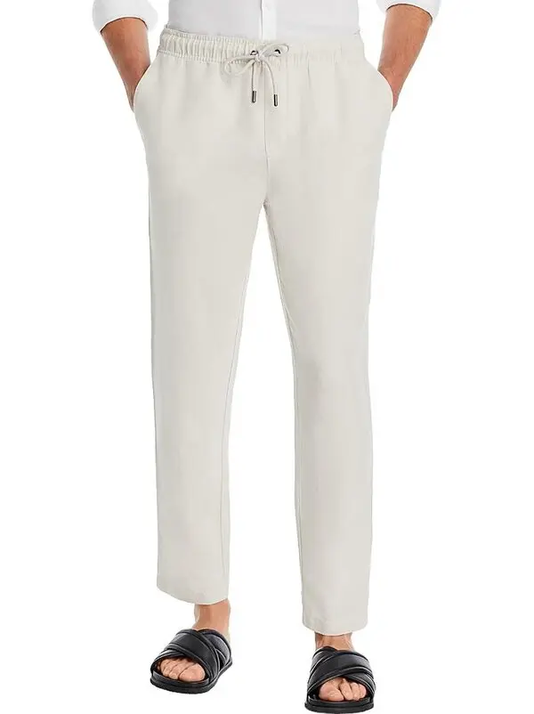 Onia Linen Pull-on Trousers - Stone