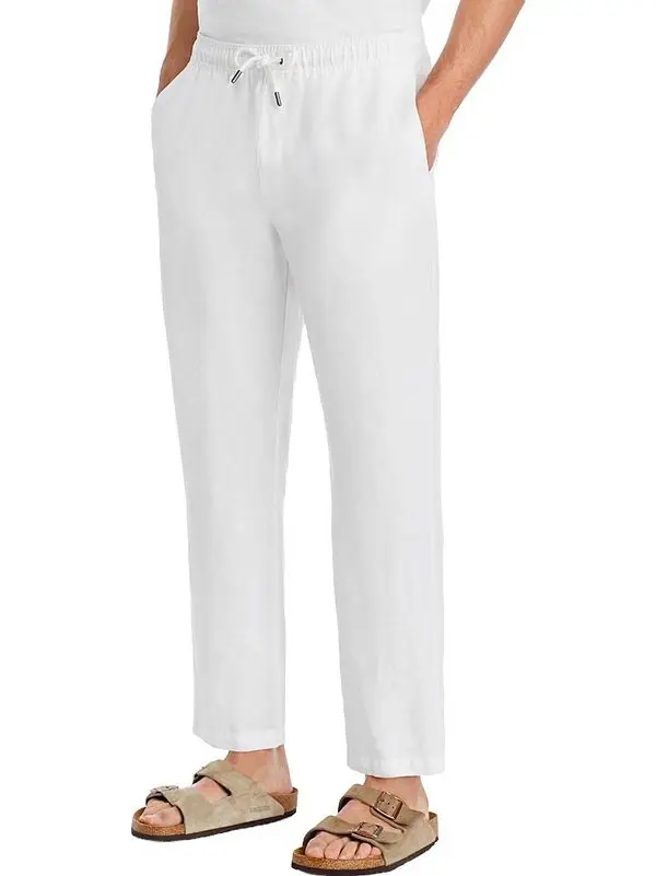 Onia Linen Pull-on Trousers - White