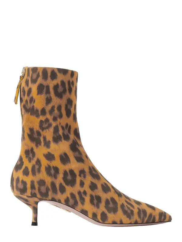 AQUAZZURA Montmartre 50 Leopard-print Ankle Boots - Animal Print
