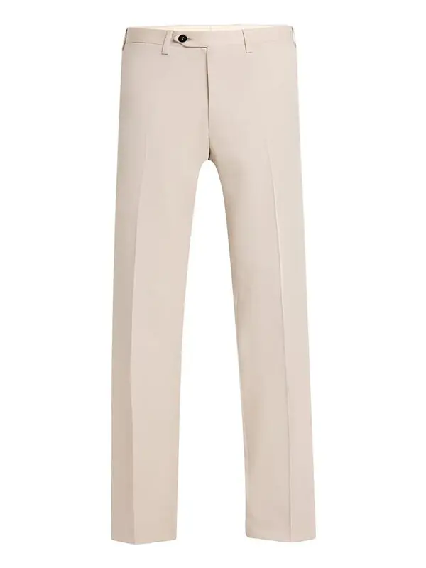Kiton Wool Twill Trousers - Tan