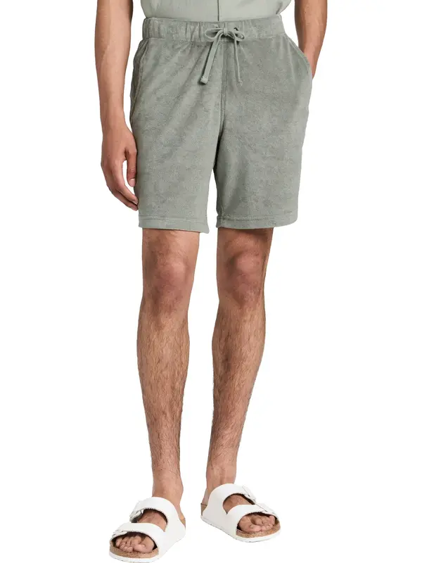 Onia Towel Terry Pull-on Shorts - Sage