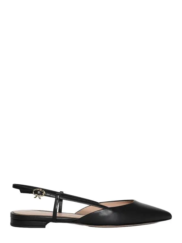 GIANVITO ROSSI Ascent Slingback Flats - Black