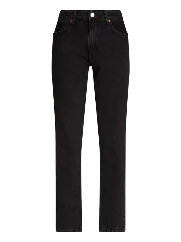 RE/DONE Mid-rise Straight-leg Jeans - Black