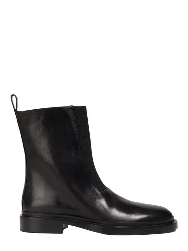 JIL SANDER Leather Chelsea Boots - Black