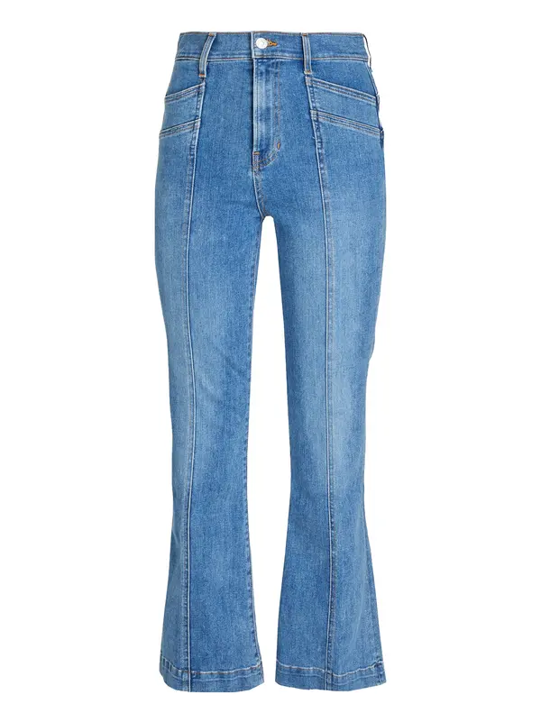 Veronica Beard Carson High-rise Kick-flare Jeans - Mid Denim